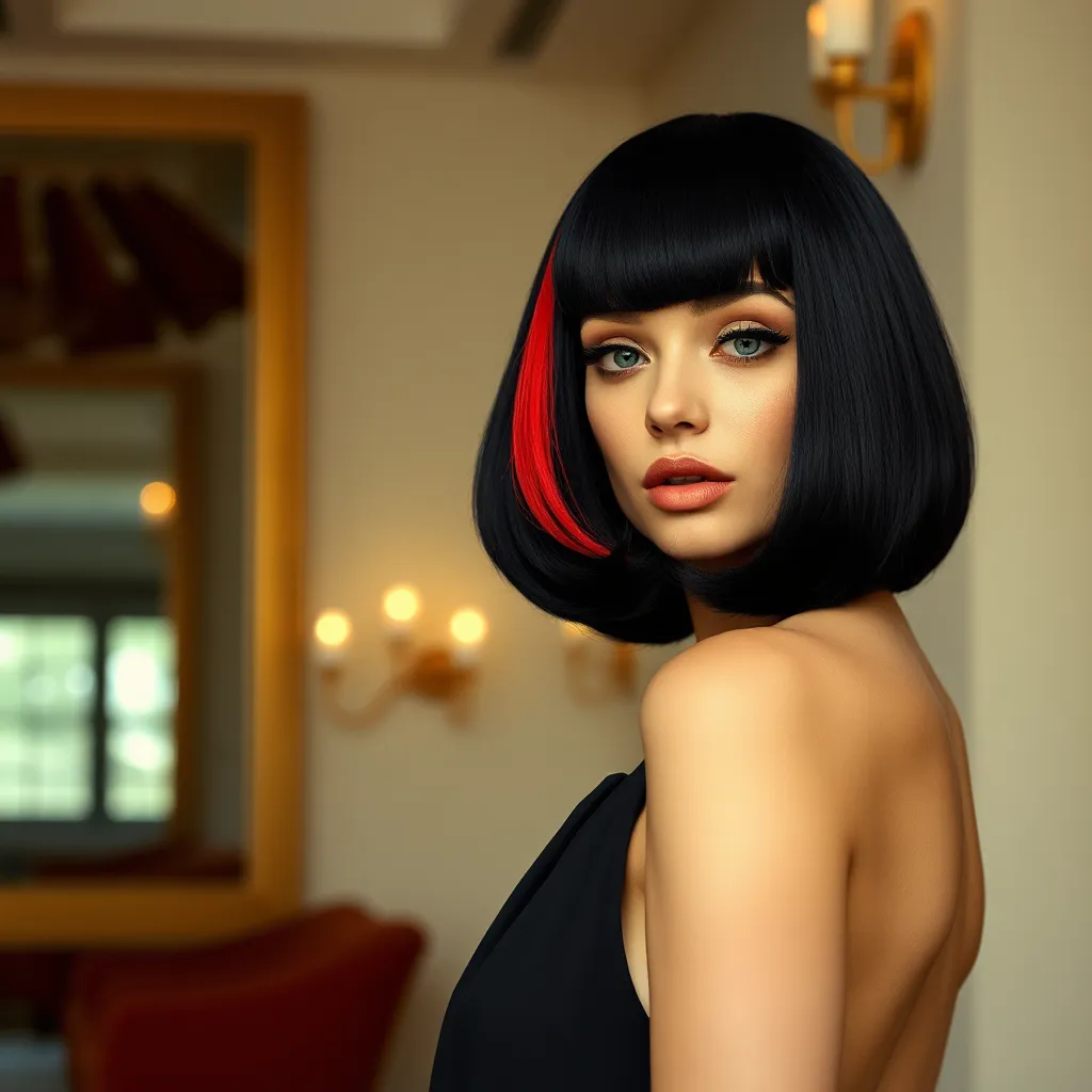 The Allure of Black Wigs with Red Highlights