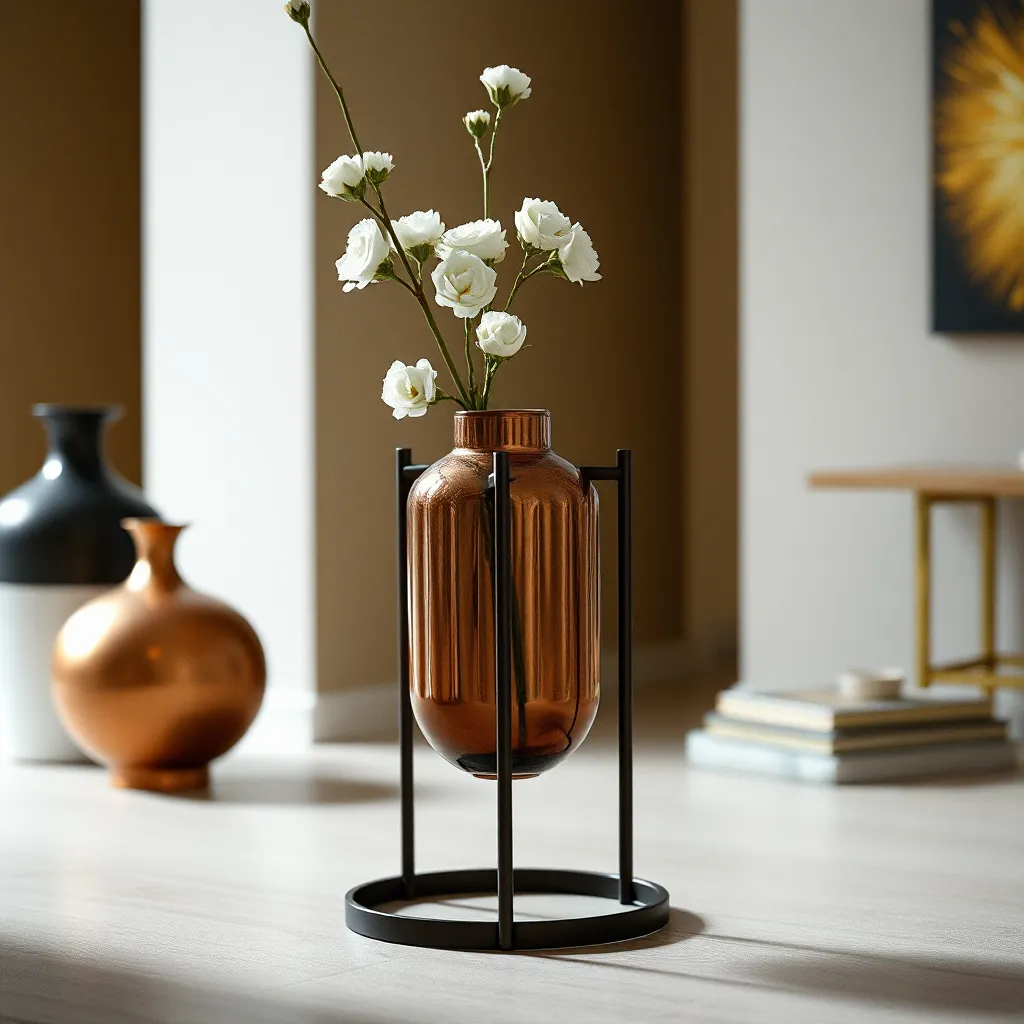 The Design and Utility of Metal Vase Stands in Decor