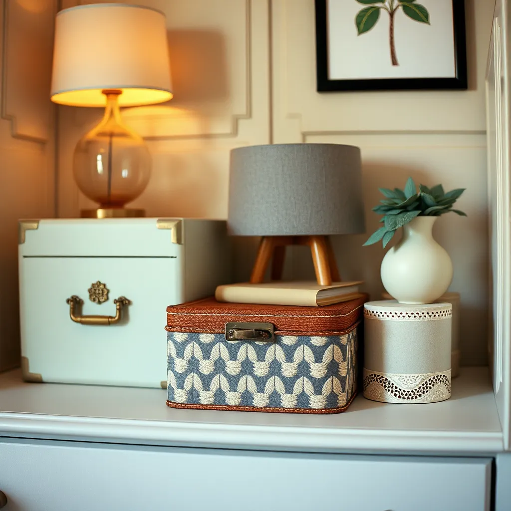 Creative Dresser Organization with Storage Boxes