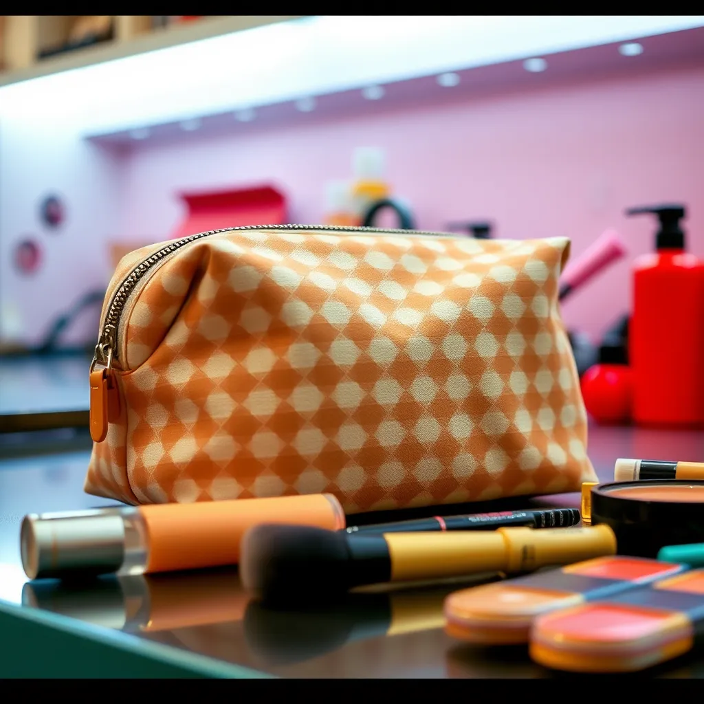 Exploring the Versatility of the White Checkered Makeup Bag